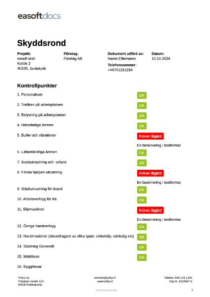 Skyddsrond (BYGG) – Testa att fylla i gratis!